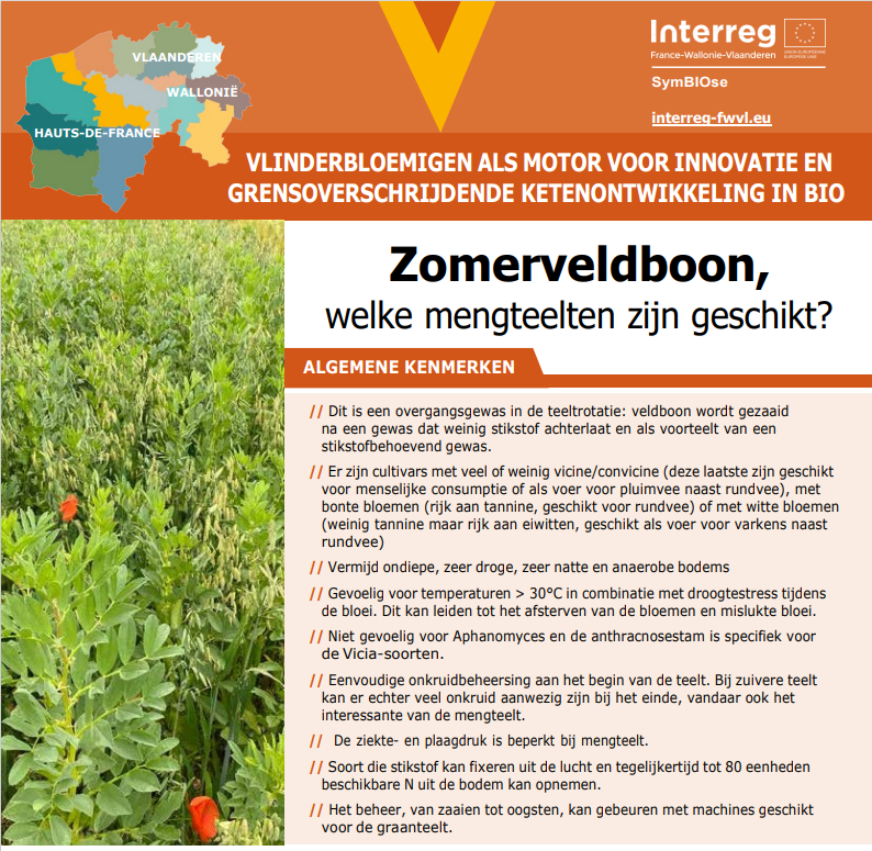 Fiches over de biologische mengteelt van verschillende peulvruchten beschikbaar! | ccbt